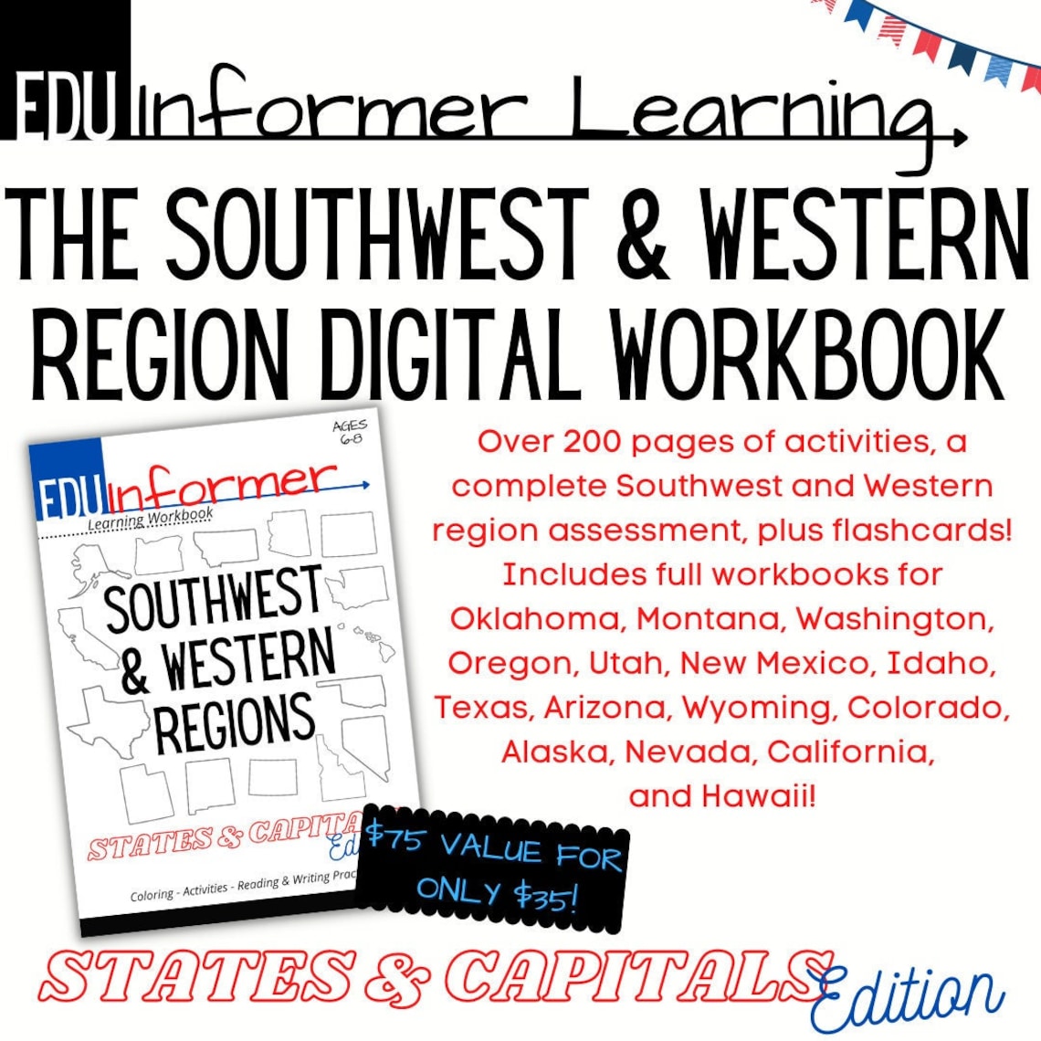 States and Capitals Series, the Southwest and Western Regions DIGITAL ...