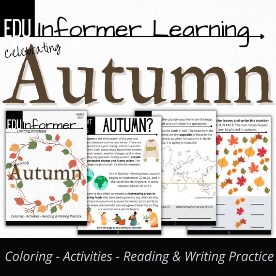 Celebrating Autumn Printable and Digital Workbook Homeschool | Etsy