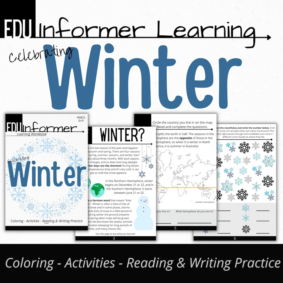 Celebrating Winter, Printable and Digital Workbook, Homeschool and ...