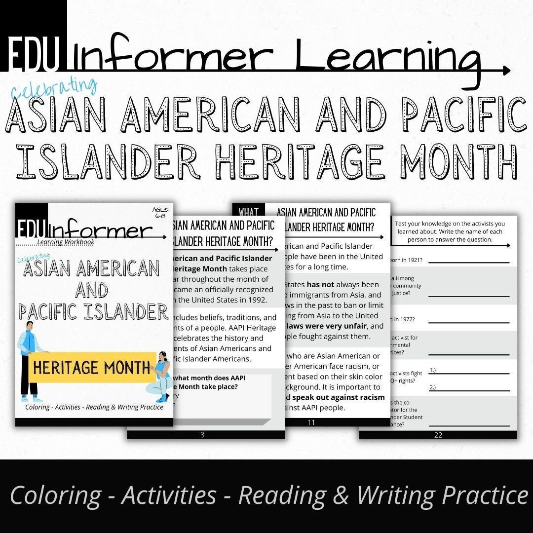 Celebrating Asian American and Pacific Heritage Month, AAPI, Printable ...