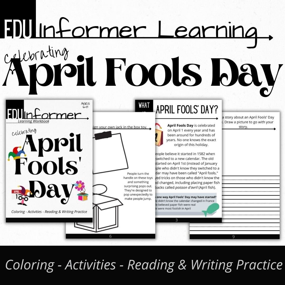 Celebrating April Fool's Day Printable and Digital | Etsy
