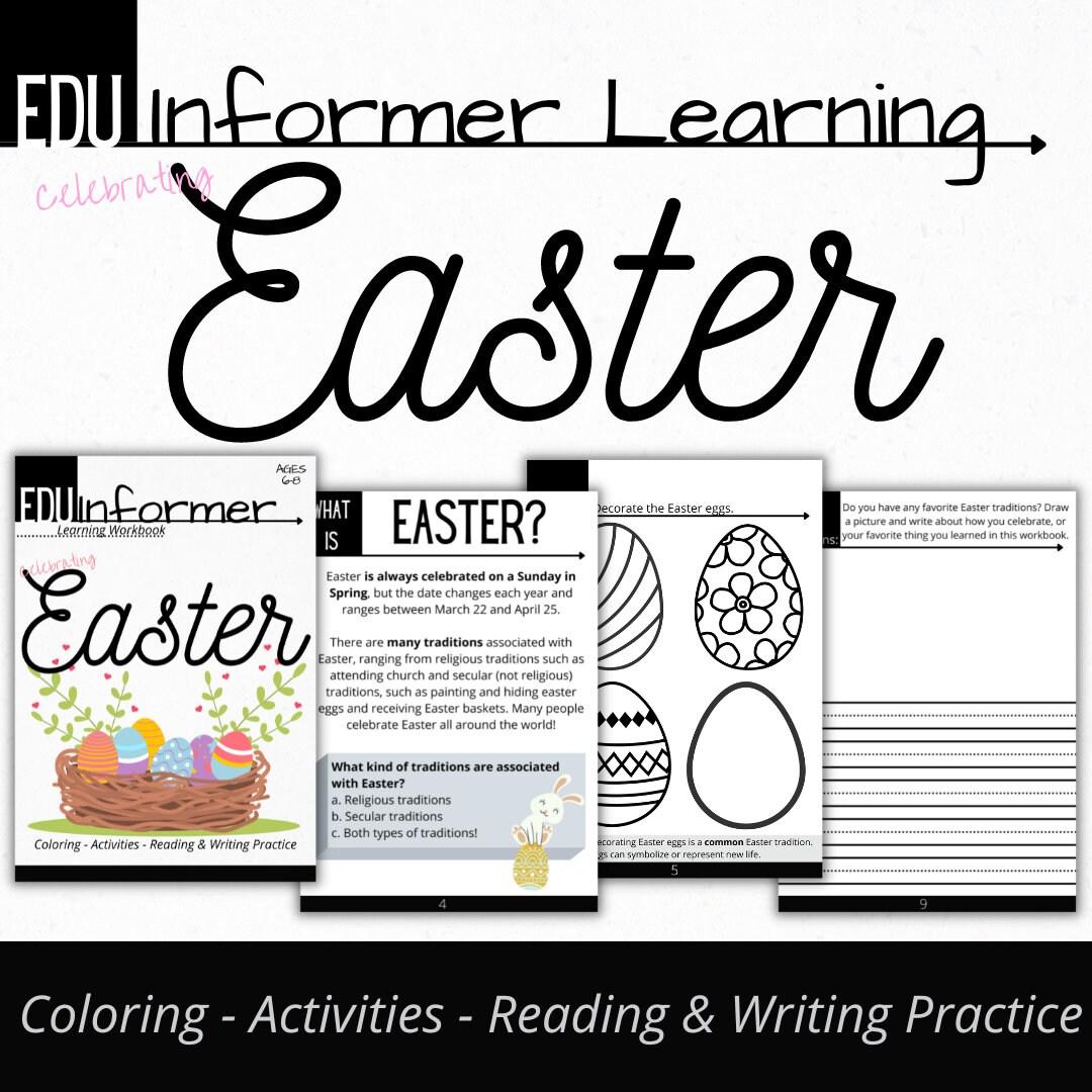 Celebrating Easter, Printable and Digital Workbook, Homeschool and ...