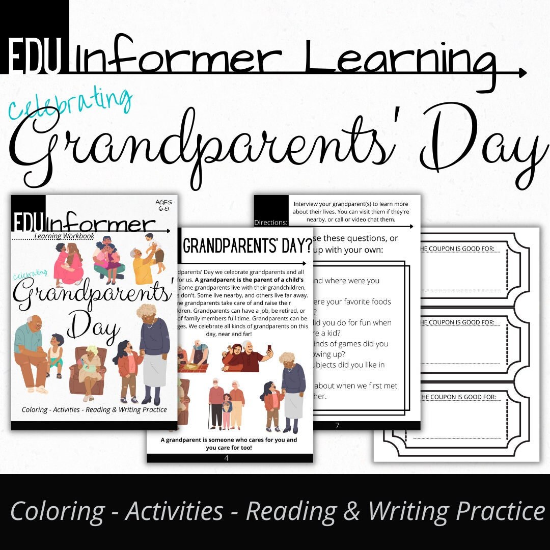 Celebrating Grandparents' Day, Printable and Digital, Home and School ...