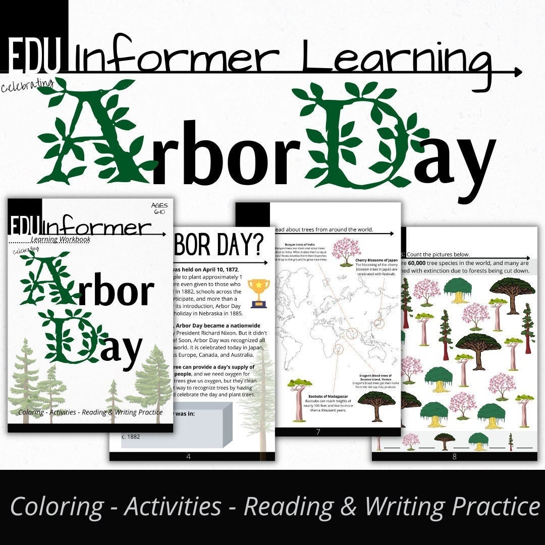 Celebrating Arbor Day, Printable and Digital, Home and School - Etsy