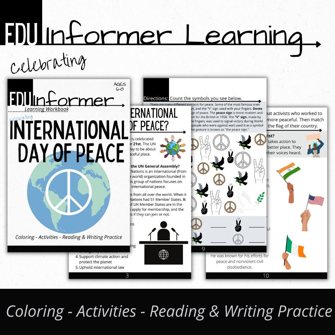 Celebrating International Day of Peace, Printable and Digital, Home and ...