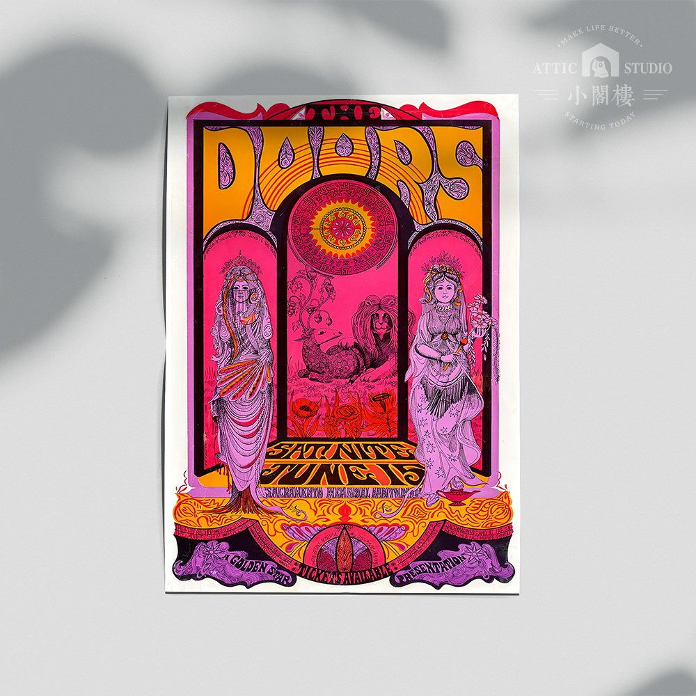 1968 The Doors Sacramento Memorial Auditorium Poster