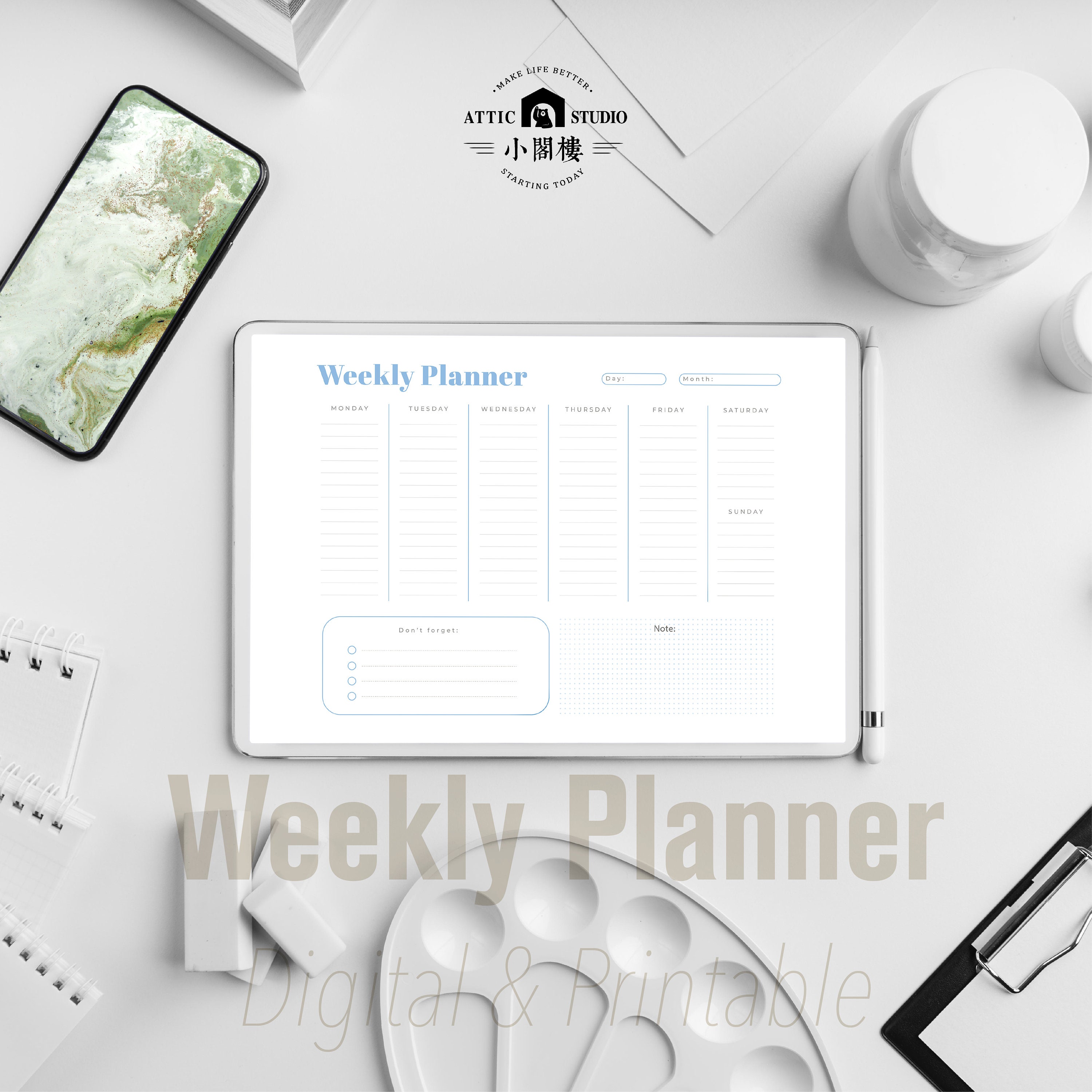 Digital Weekly Planner 2022 2023 Printable to Do List - Etsy