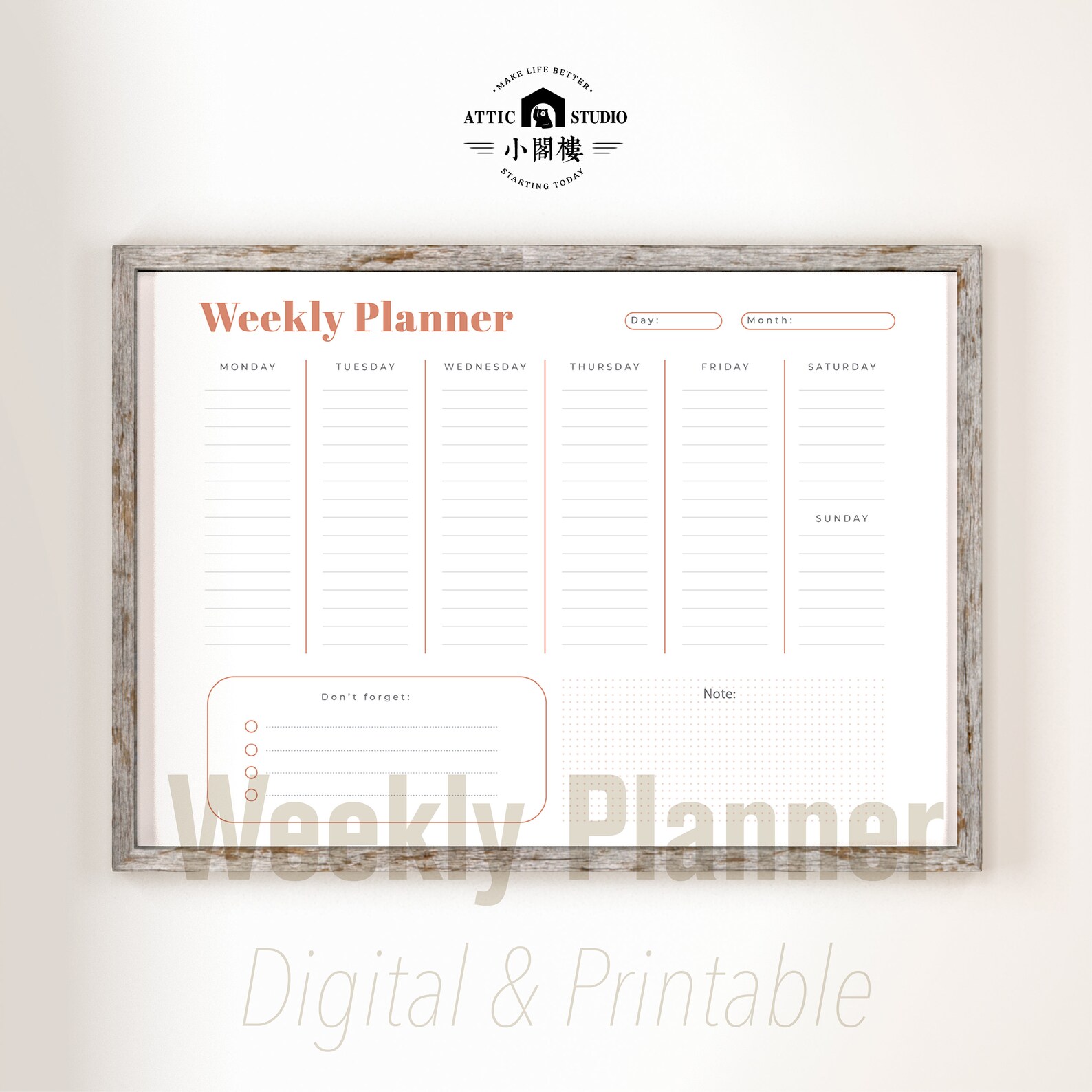 Digital Weekly Planner 2022 2023 Printable to Do List - Etsy