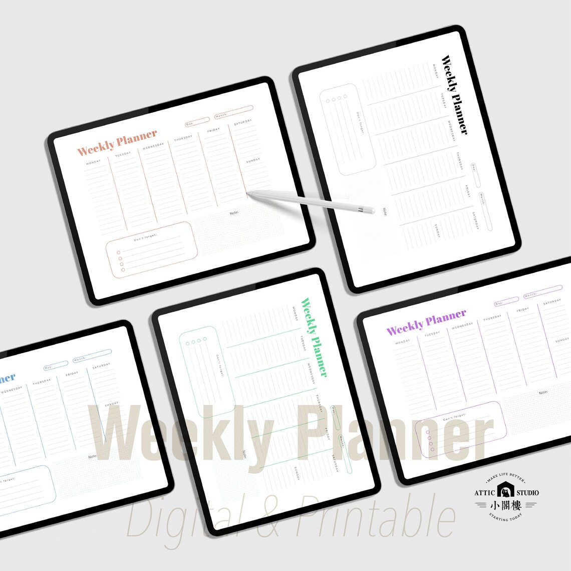 Digital Weekly Planner 2022 2023 Printable to Do List - Etsy