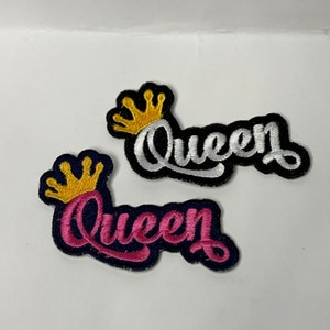 Queen Patch, White and Black Patch, Iron-on Patch, Patches for Hats ...
