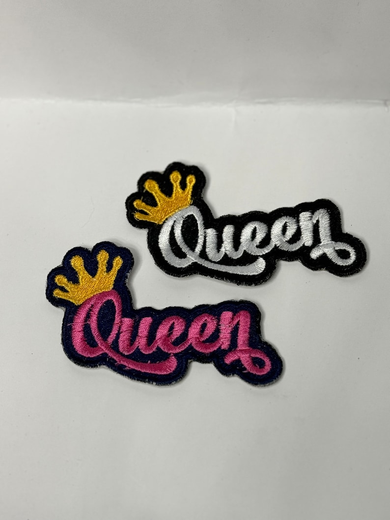 Queen Patch, White and Black Patch, Iron-on Patch, Patches for Hats ...