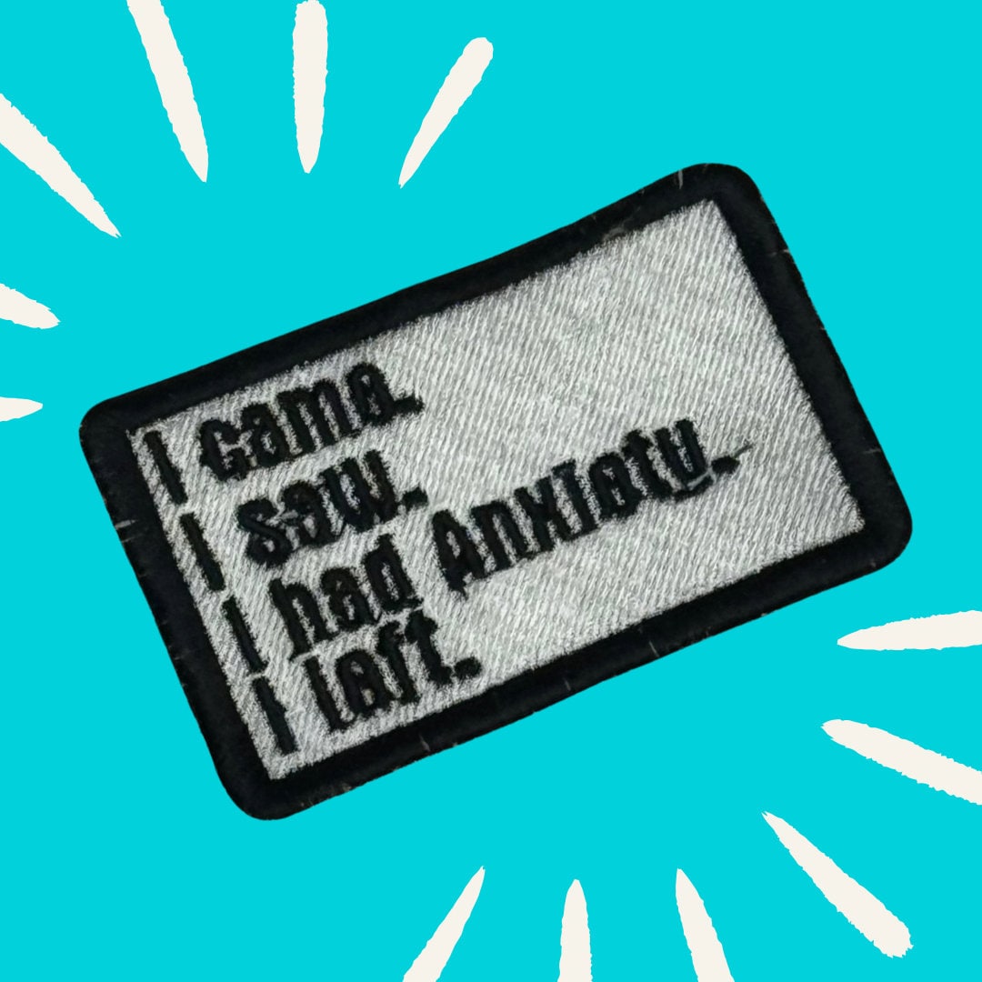 Anxiety Patch, Iron-on Patch, Patches for Hats, Trucker Hat Patches ...