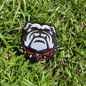 Georgia Bulldog Patch, Iron-on Patch, Patches for Hats, Trucker Hat Patches, Embroidered Patch ...