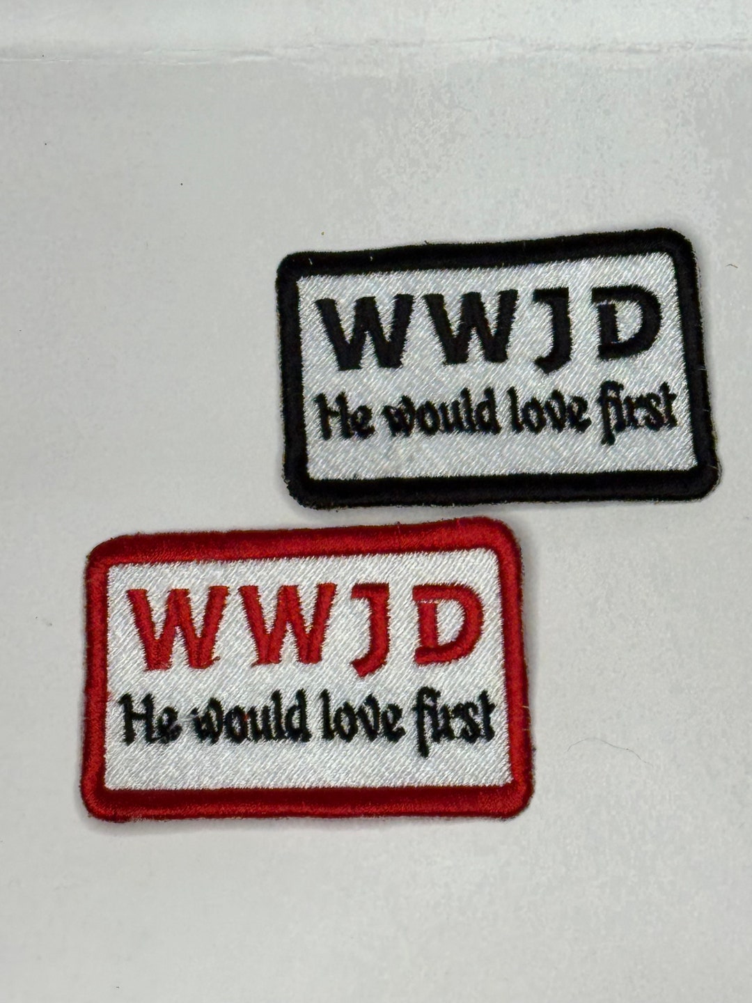 WWJD He Would Love Patch, Iron-on Patch, Patches for Hats, Trucker Hat ...
