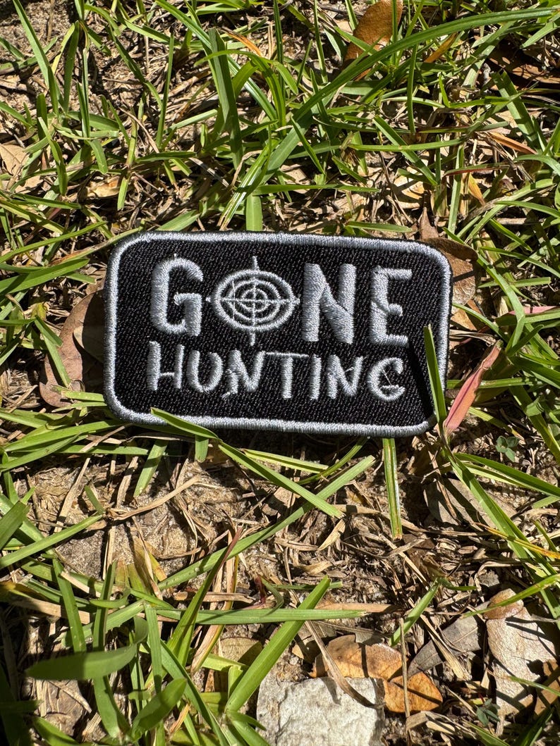 Gone Hunting Patch, Iron-on Patch, Patches for Hats, Trucker Hat ...
