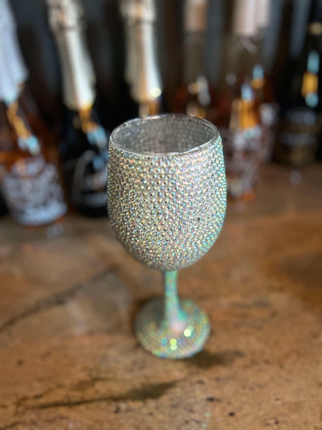 Bedazzled Wine Glass - Etsy