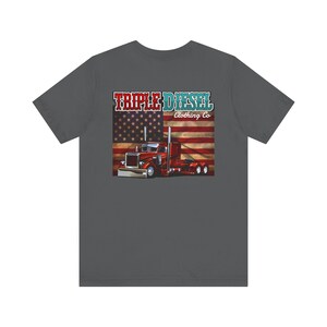 Triple Diesel Logo Red Truck American Flag - Etsy