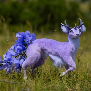 MADE TO ORDER Posable Lavender Crystal Deer Art Doll – Spring Spirit ...