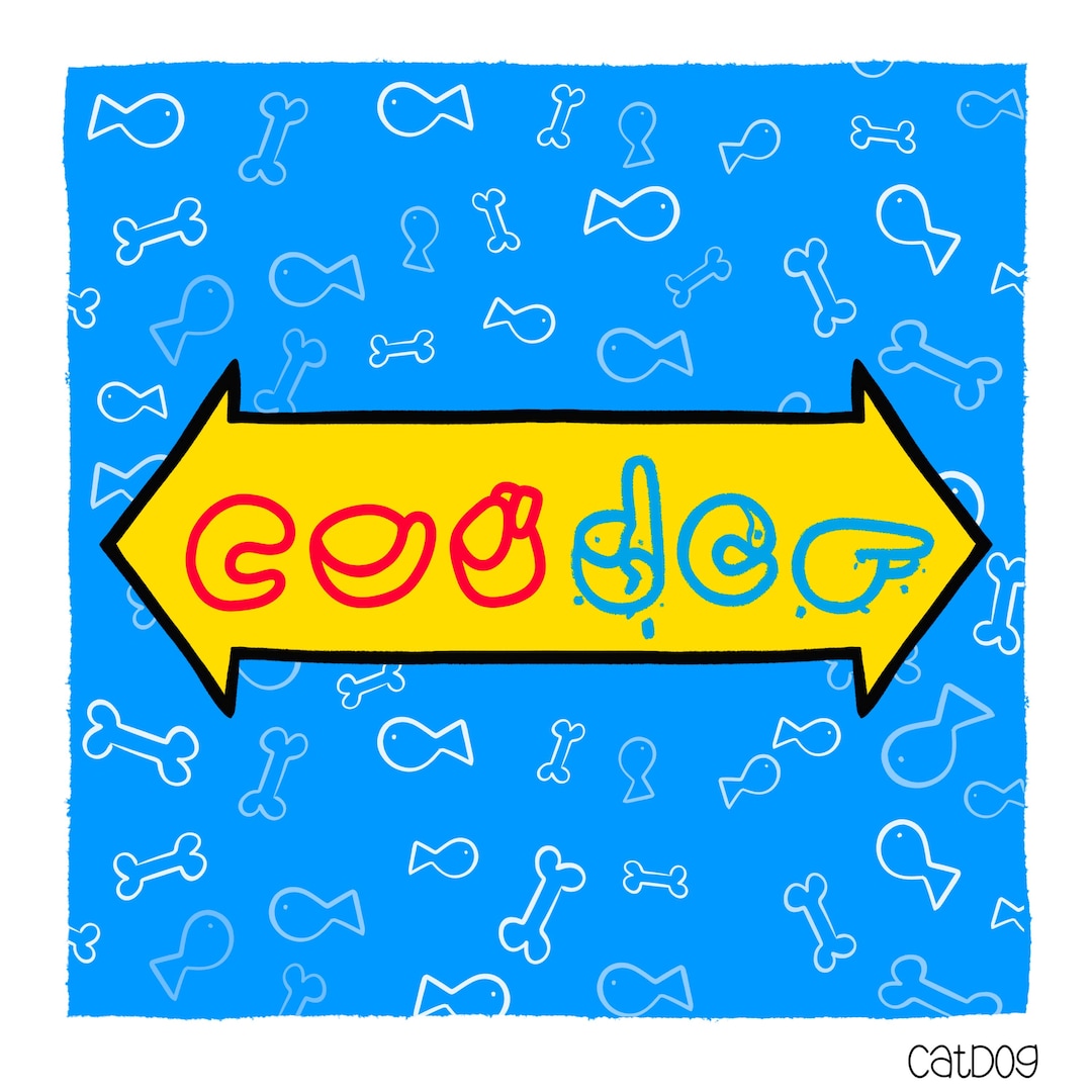 ASL Fanart Catdog “cat”/“dog” Sign Sticker - Etsy