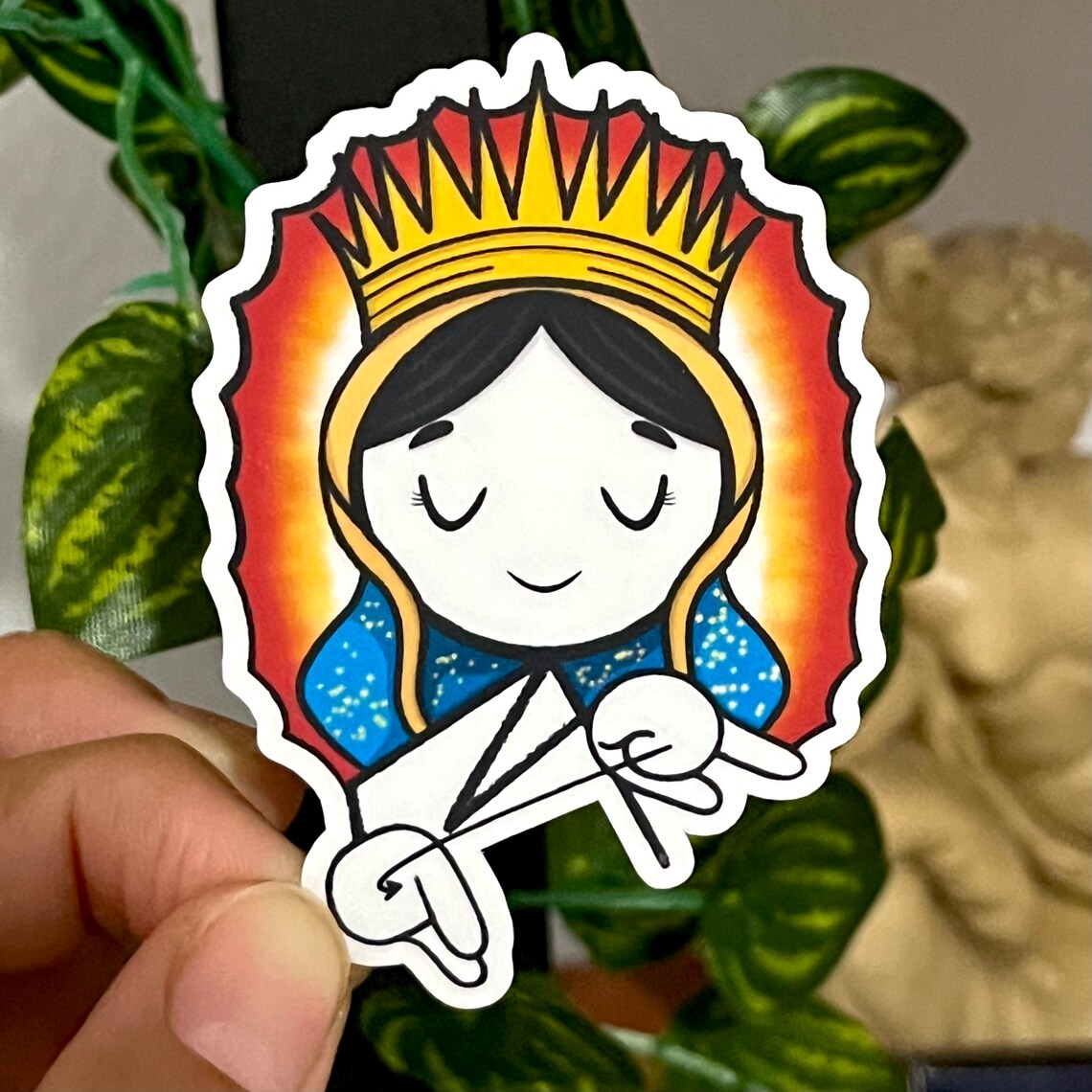 ASL queen reina La Virgen De Guadalupe Sign Sticker - Etsy