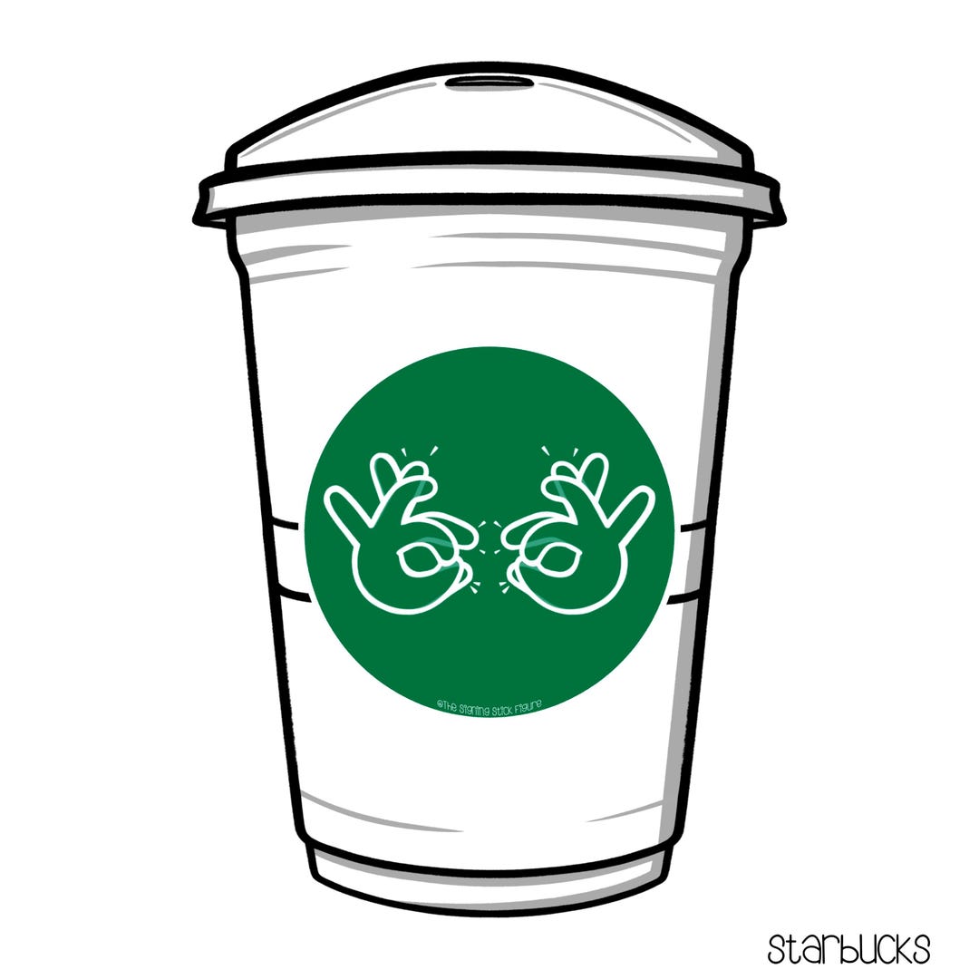 ASL "starbucks" / “starbucks Coffee” Sign Sticker - Etsy