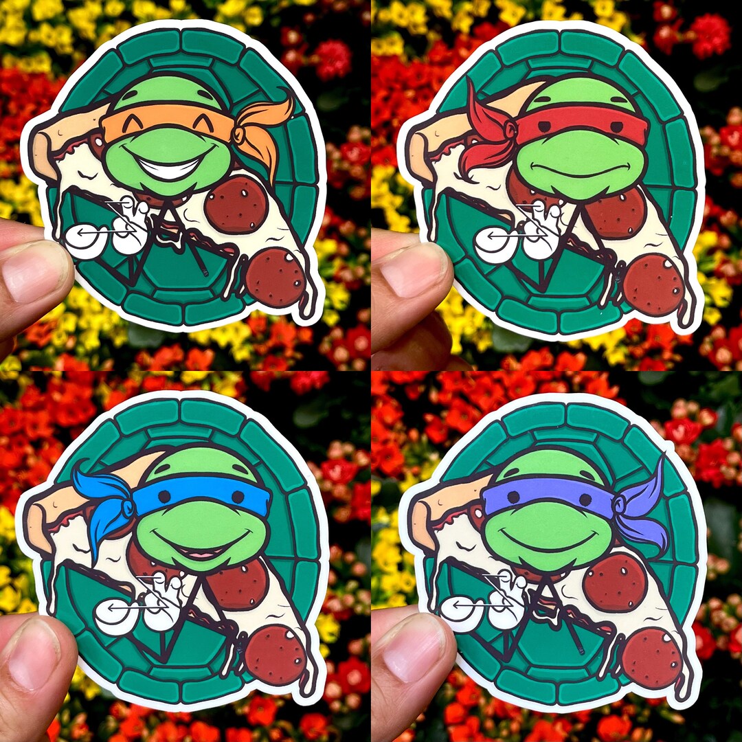 ASL pizza TMNT Sign Sticker - Etsy