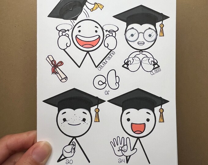 Graduation Card, Graduation Card, Sign Language, ASL, Congratulations ...