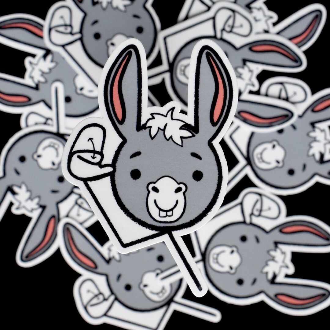 ASL donkey Sign Sticker - Etsy