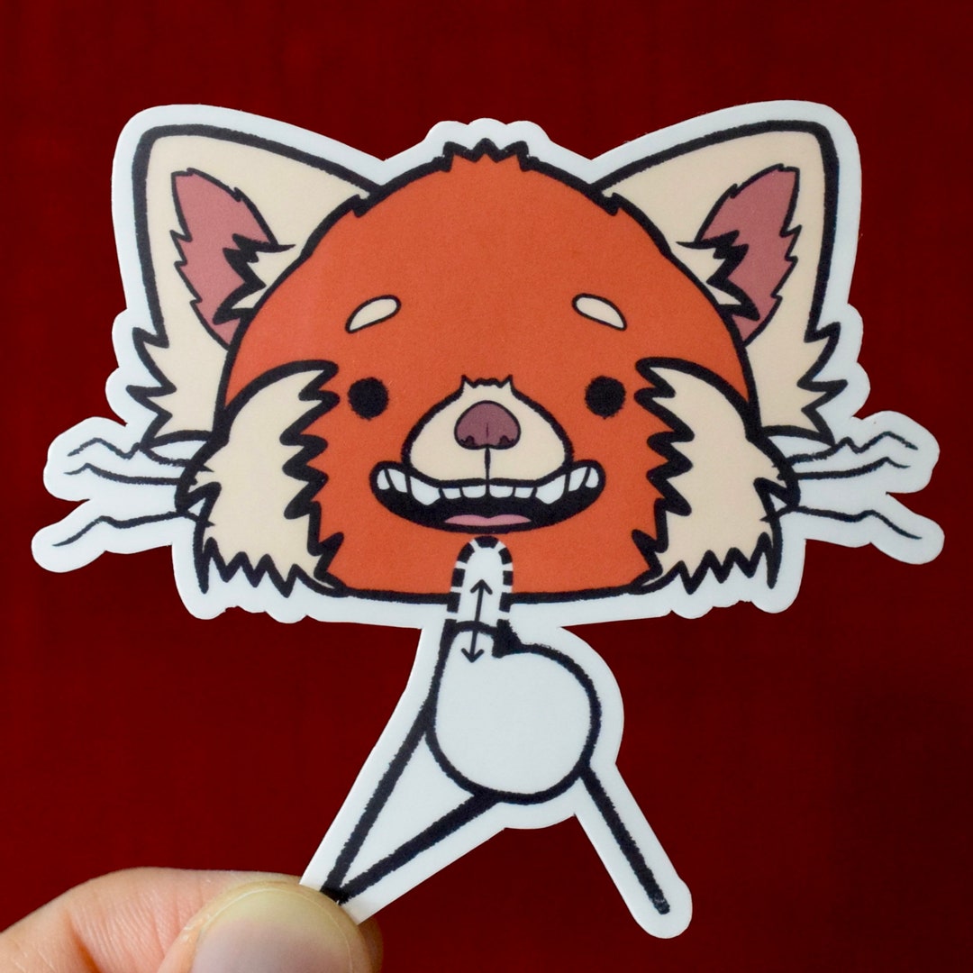 ASL red Panda Sign Sticker - Etsy