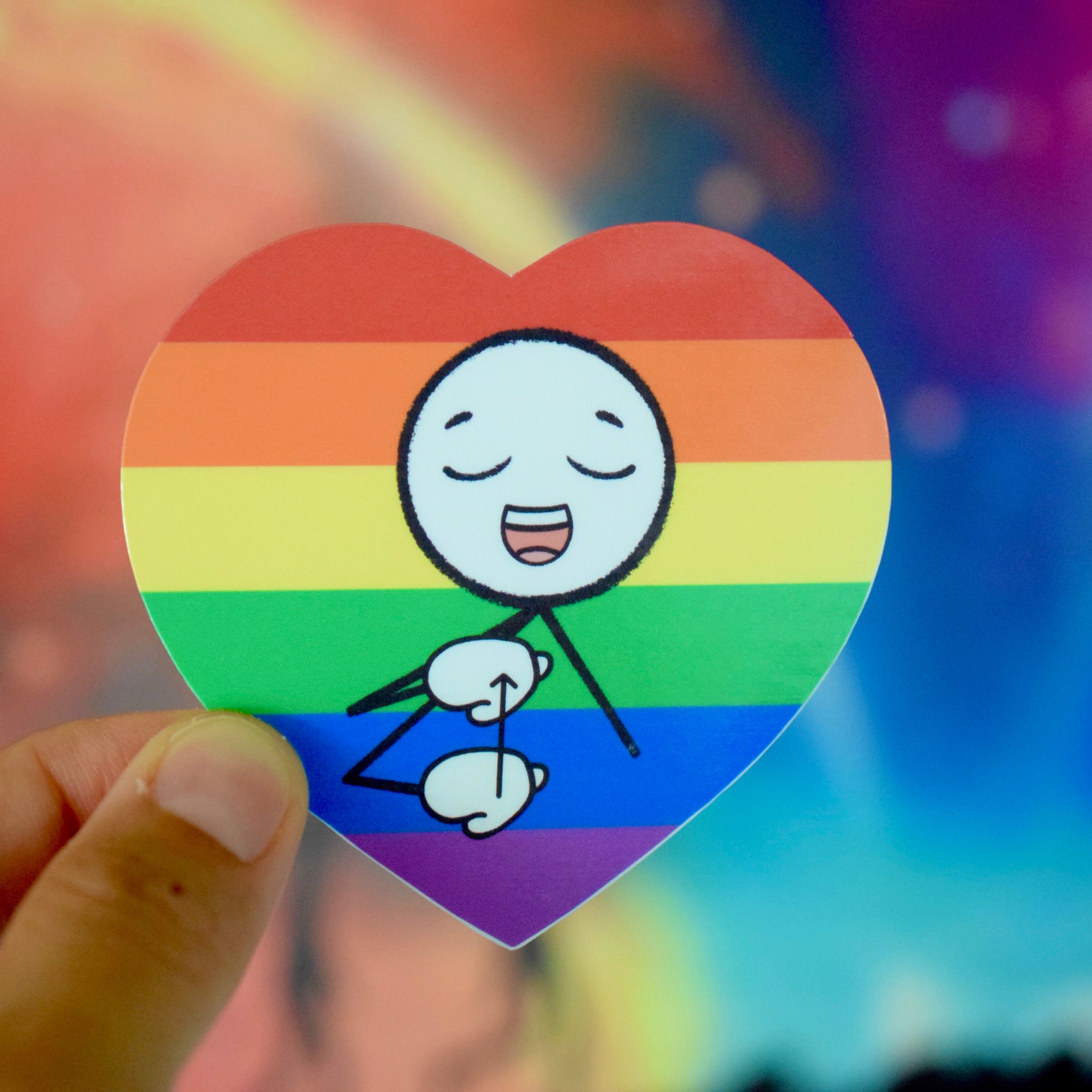 ASL proud/pride Heart LGBTQ Sign Sticker - Etsy