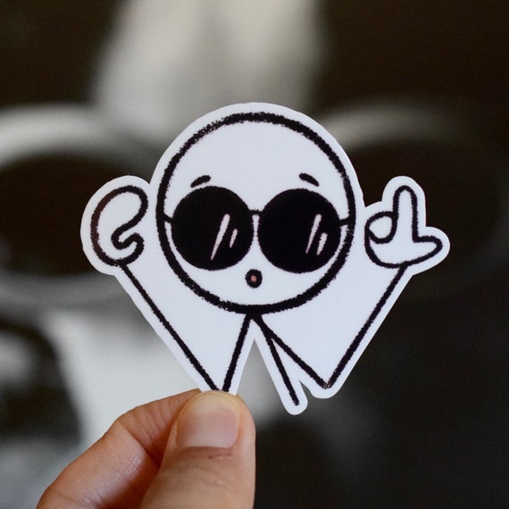 ASL cool Fingerspell Signing Sticker - Etsy