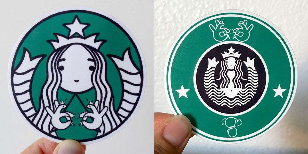 ASL starbucks / starbucks Coffee Sign Sticker - Etsy