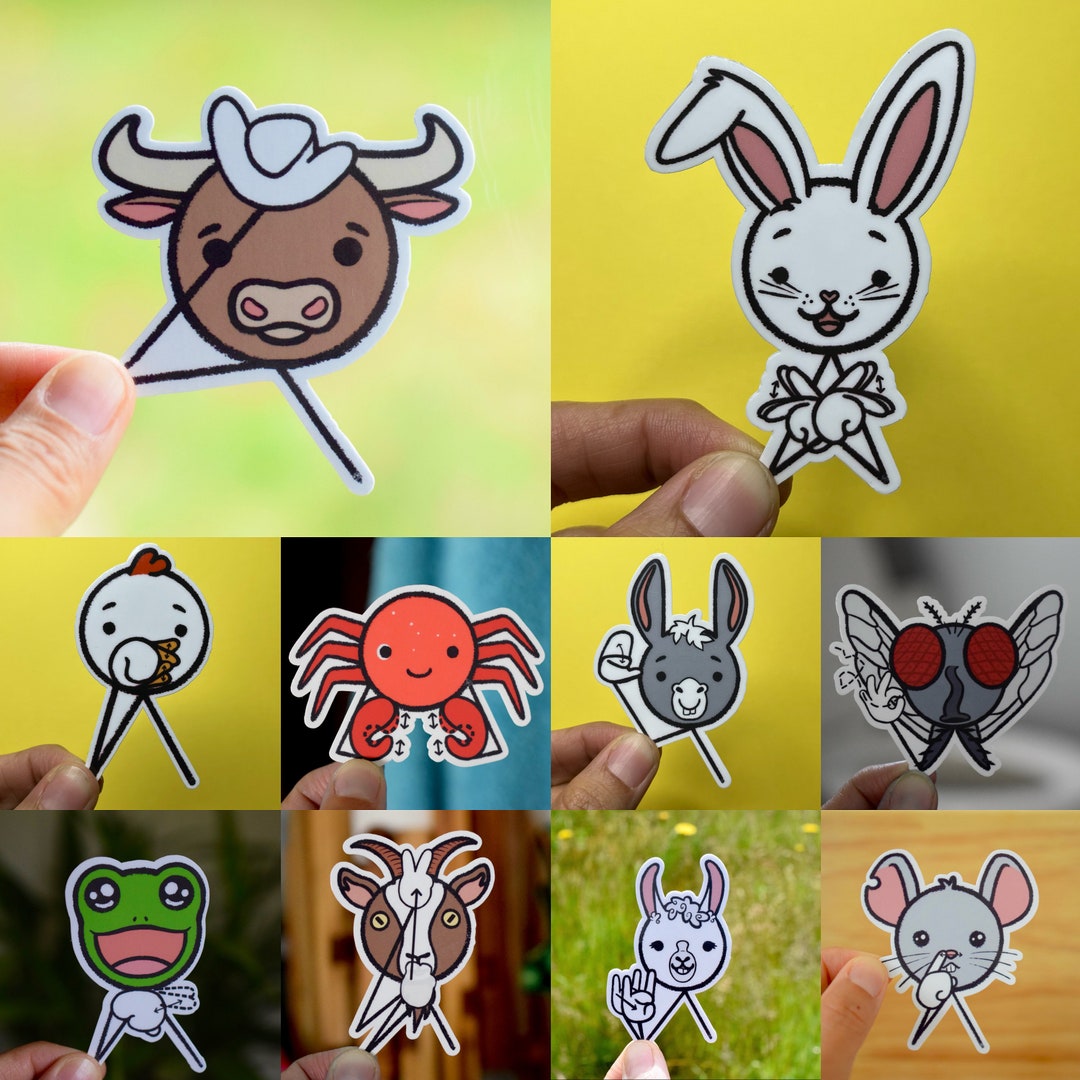 ASL Animals Bull/ Bunny/ Chicken/ Crab/ Donkey/ Fly/ Frog/ Goat/ Llama ...
