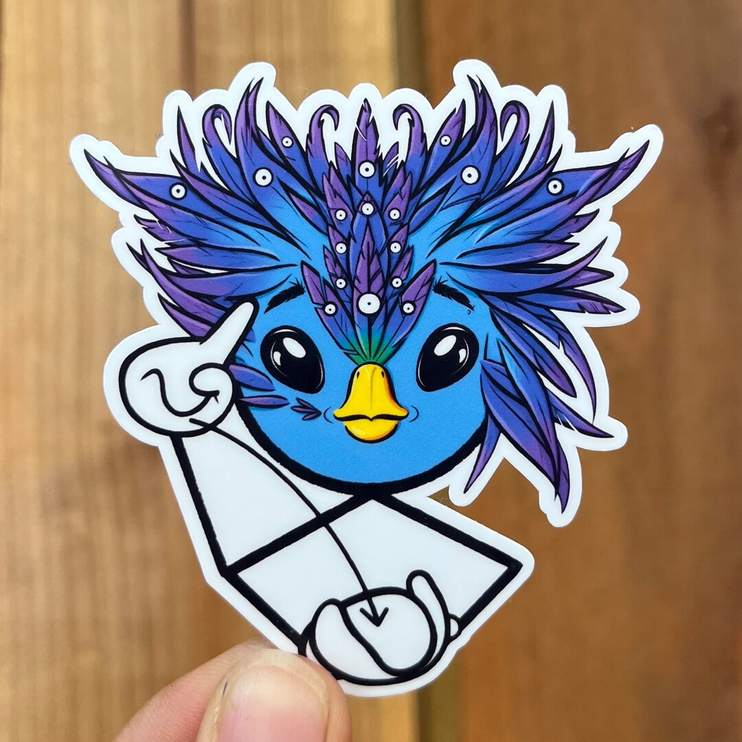 ASL "believe” Blue Avian Sign Sticker - Etsy