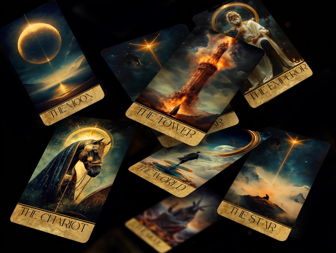 The Magus Tarot Deck - 78 Illustrated Cards in Box & PDF Guidebook - Etsy