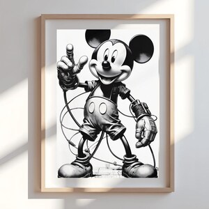 Vintage Mickey Mouse Illustrations – Retro Cartoon Digital Art Download ...