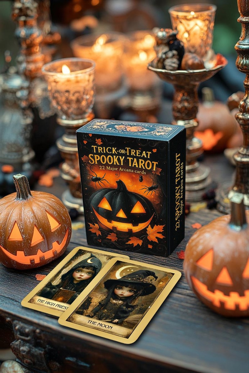 The Trick-or-treat Spooky Arcana — Printable Tarot Cards | 22 Major ...
