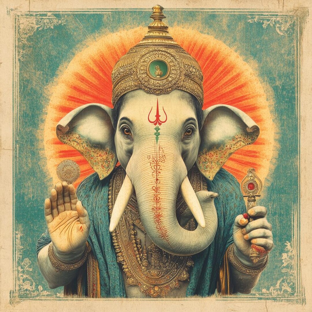 Ganesha Digital Download • Vintage Hindu Deity Poster • 18 Spiritual ...