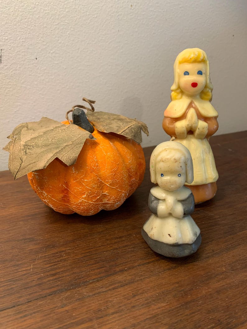 Vintag Thanksgiving Pilgrim Candles - Etsy