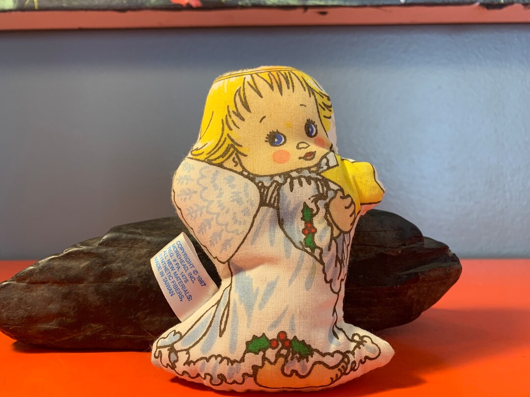 Vintage Morehead Sewn and Stuffed Christmas Angel Ornament 1987 - Etsy