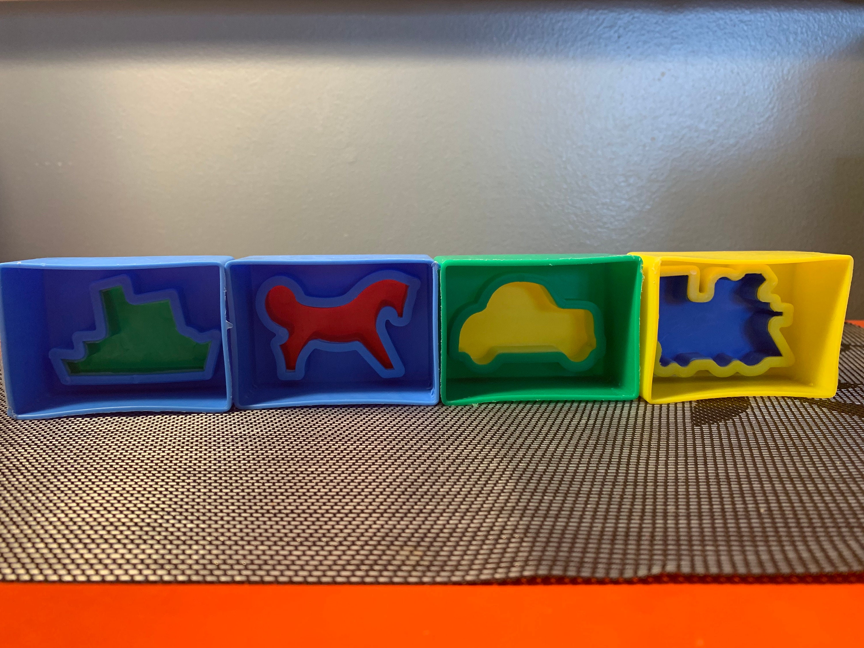 Vintage Kohner Shape Cookie Cutters/tracing Development Toy Primary ...