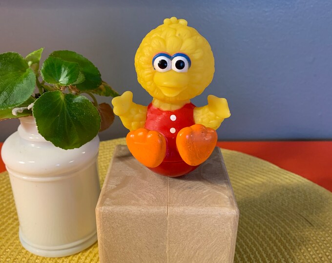 Vintage Sesame Street BIG BIRD Roly Poly Baby Toy, by Jim Hensen ...