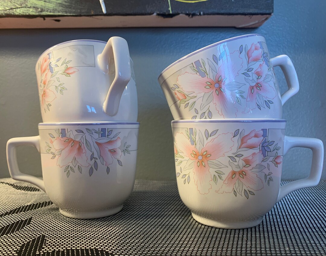 Vintage Corning Designs Pacific Mist Teacups - Etsy