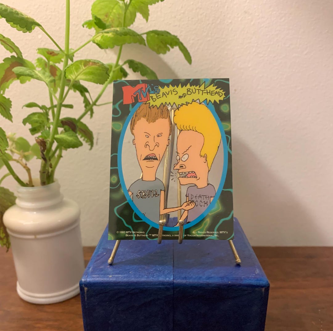 Vintage MTV Beavis & Butthead Acetate Promo Collectible Card. 1993. - Etsy