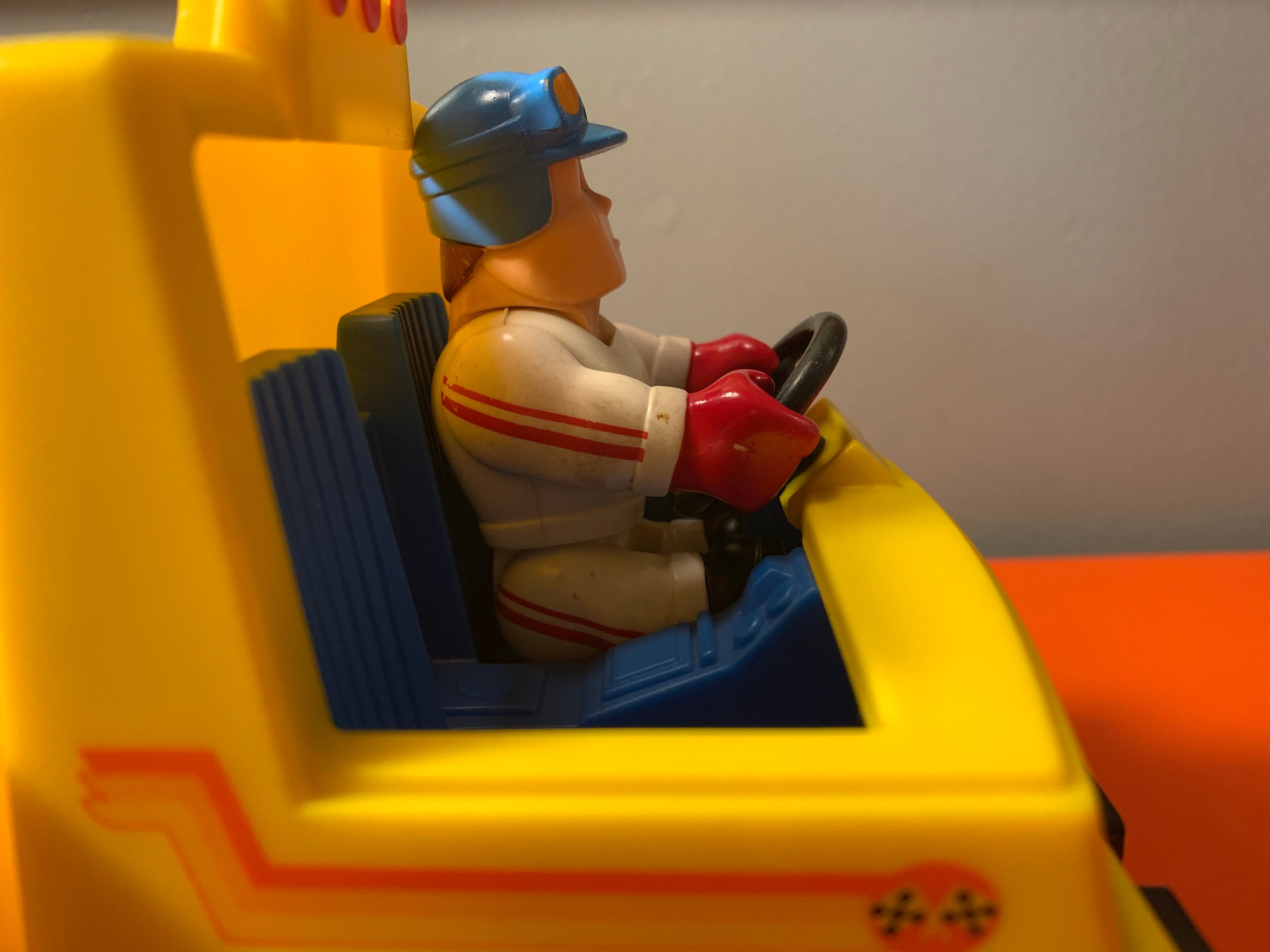 Vintage Fisher Price Husky Helpers Race Car Truck Hauler & Driver 320 ...