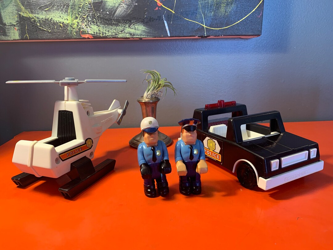 Vintage Husky Helpers Police Helicopter Car and Officers - Etsy