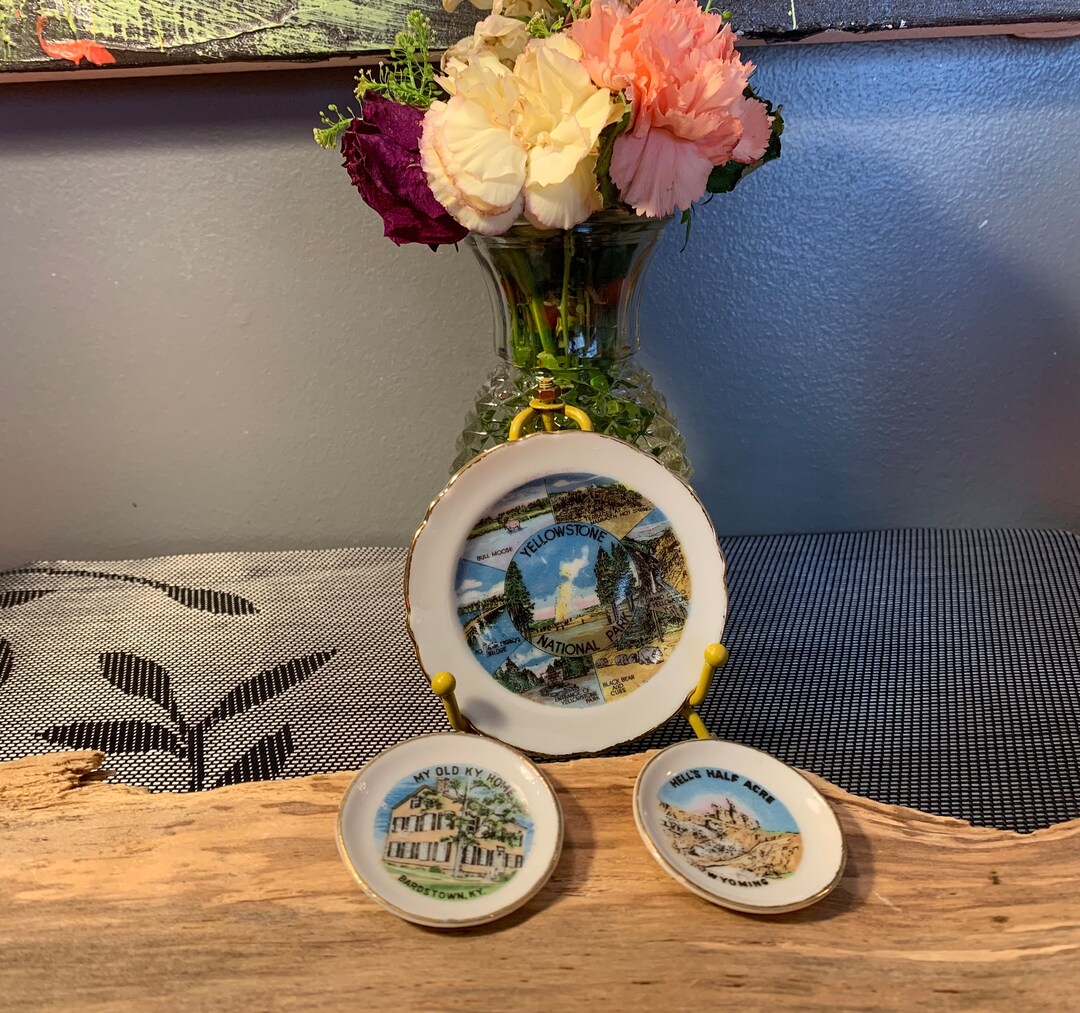 Vintage Porcelain Miniature Yellowstone National Park, Hell's Half Acre ...