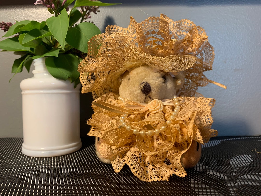 Vintage Fancy Mini Jointed Teddy Bear Collectible - Etsy