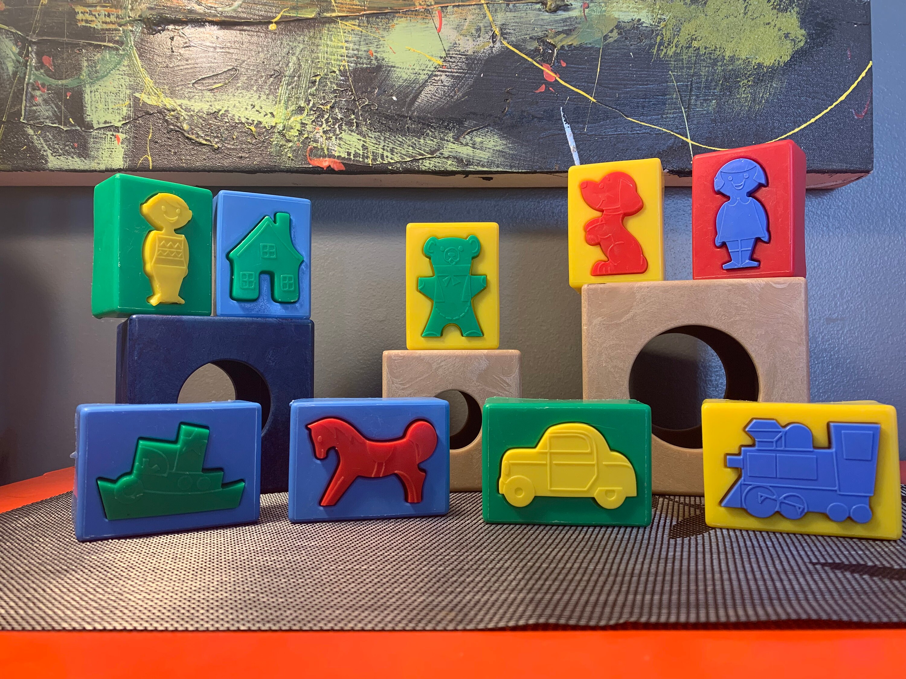 Vintage Kohner Shape Cookie Cutters/tracing Development Toy Primary ...