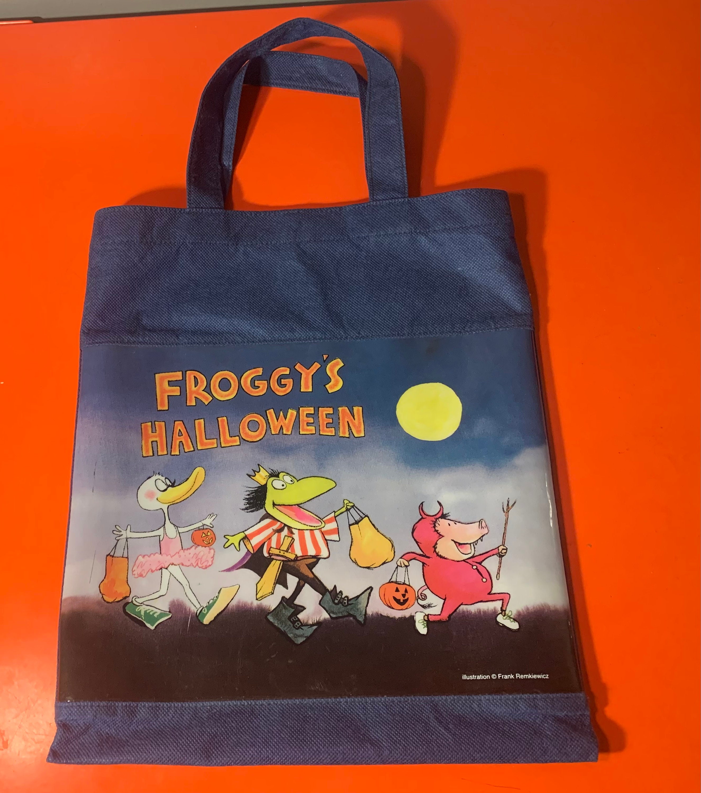 Vintage Froggy's Halloween Trick R Treat Tote Bag - Etsy